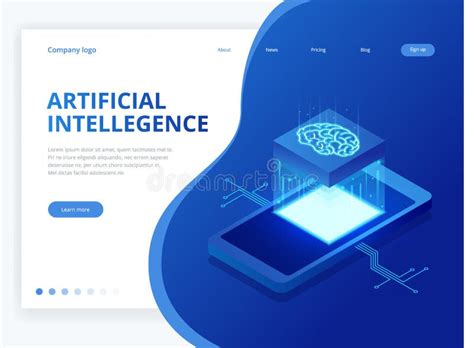 Isometric Artificial Intelligence Digital Technology Ux Ui Mobile App
