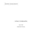 Lab Report Docx LAB REPORT ENCODING SPECIFICITY Lab Report Encoding Specificity