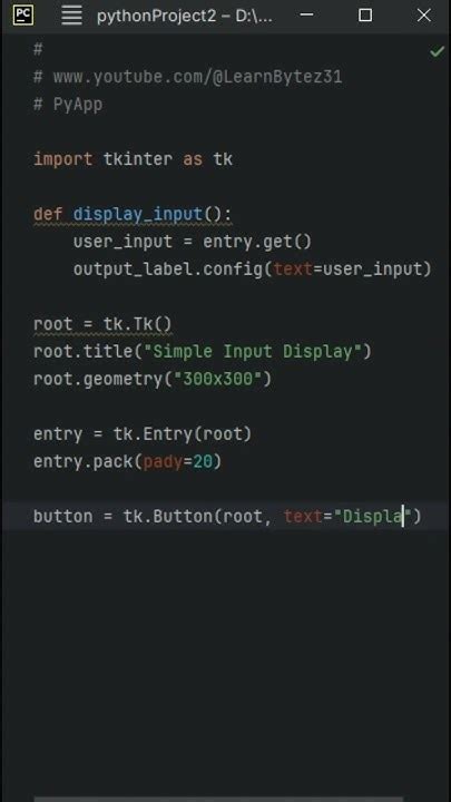 Python Part 11 Creating A Tkinter Application Coding Programminglanguage Shorts Youtube
