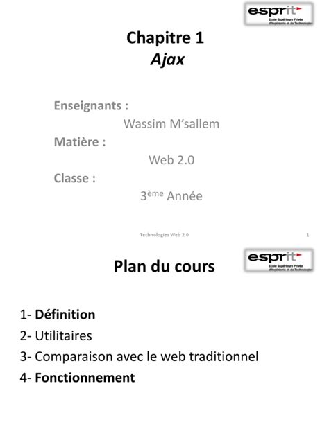 Cours Ajax Pdf Ajax Programmation Internet