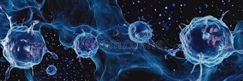 Microscopic Illustration Showcasing A Cluster Of Cancer Cells For Educational And Research Use