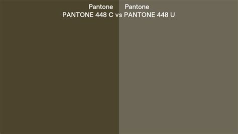 Pantone 448 C Vs Pantone 448 U Side By Side Comparison