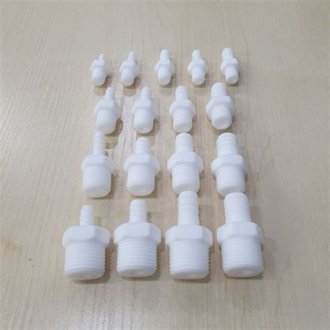 [fitting] Ptfe 테프론 호스 니플 [튜브 연결관 테플론 Teflon Nipple 커넥터 피팅] Teflon Hose Nipple Thread 나사니플 나사산