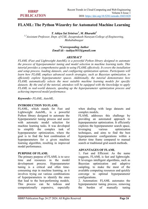 Pdf Flaml The Python Wizardry For Automated Machine Learning