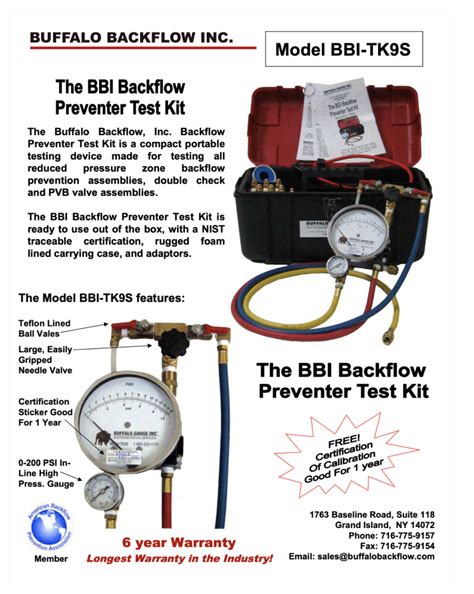 Backflow Test Kit Repair Authorized Service Buffalo Backflow Inc