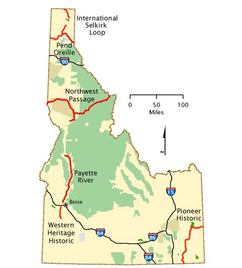 Idaho State Highway Map