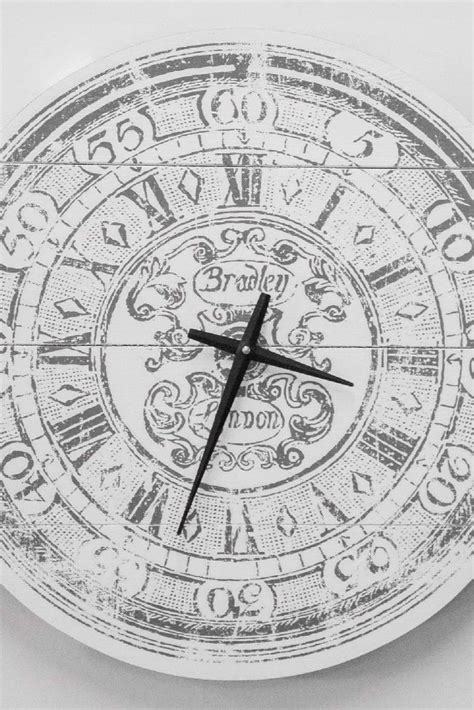 Love This Clock With The Iod Stencil Clock Farmhouse Clocks Rustic