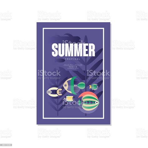 열 대 여름 포스터 배너 Flayer 엽서 커버 브로슈어 유행 계절 배경 인쇄 초대 벡터 일러스트 레이 션 개념에 대한 스톡 벡터 아트 및 기타 이미지 Istock