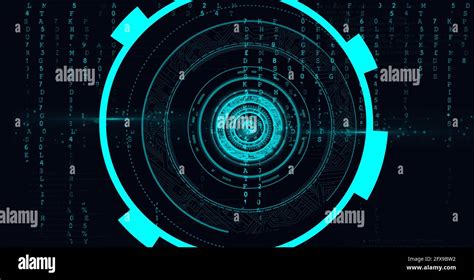 Composition Of Scope Scanning And Data Processing On Screen Stock Photo Alamy