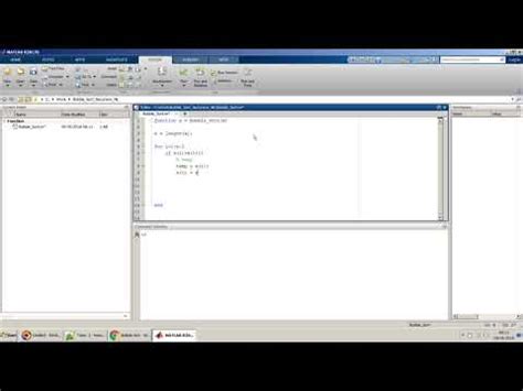Bubble Sort Algorithm Solved Using Recursive Matlab Function Programmerworld