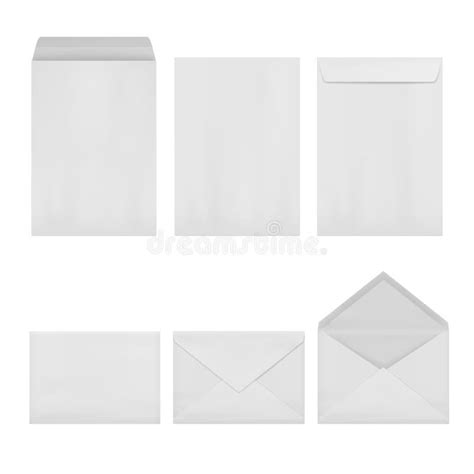 Blank White Envelope And Letter Paper Set Mockup Vector Stock Vector Illustration Of Paper