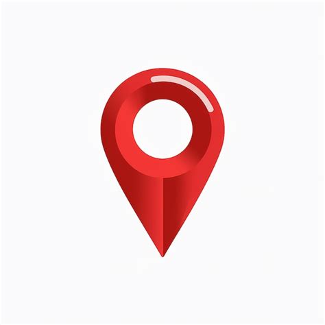 Premium Vector Red Pin With A Circle On It