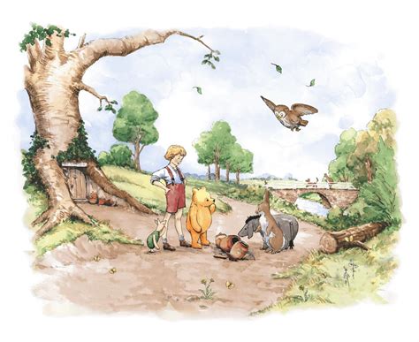 Classic Winnie Panel Pooh And Friends In The Hundred Acre Wood W A