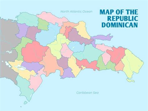 Mapa De La República Dominicana Y Todas Sus Provincias Y Regiones