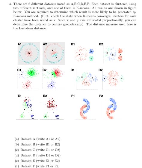 solved 4 there are 6 different datasets noted as