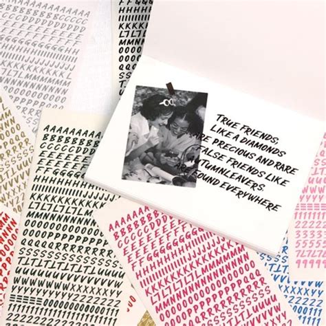 워너디스 워너디스 캘리그라피 알파벳 숫자 스티커 10가지 컬러세트 위시버킷