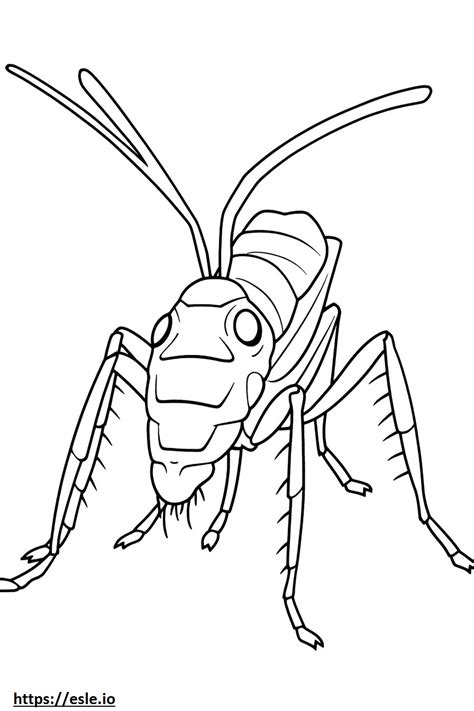 Grasshopper Mouse Cute Coloring Page