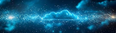 Cloud And Circuit Path Frame Concept As A Minimalistic Border Frame Featuring Cloud Icons