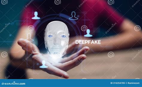 Deepfake Concept Matching Facial Movements With A Different Face Of Another Person Face