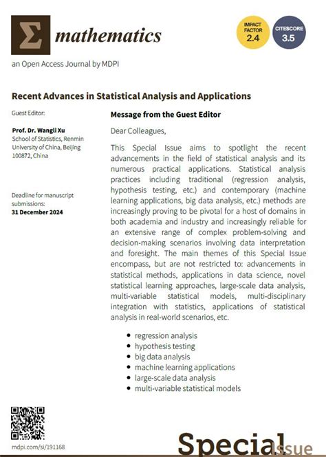 Mathematics Mdpi On Linkedin Statistical