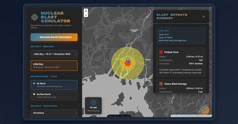 Nuclear Blast Radius Calculator Nuclear Blast Simulator Nuclear Blast Radius Calculator Nuclear Blast Simulator
