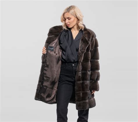Mink Fur Jacket With Sheared Layers 100 Real Fur