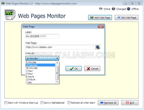 Monitorare I Cambiamenti Alle Pagine Web Web Pages Monitor Italia SW