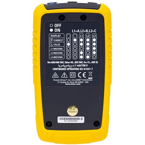 Phase Rotation Meter Model 6612 Jm Test Systems