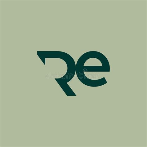 Abstract Re Logo Design Initials Re Logo Template Stock Vector