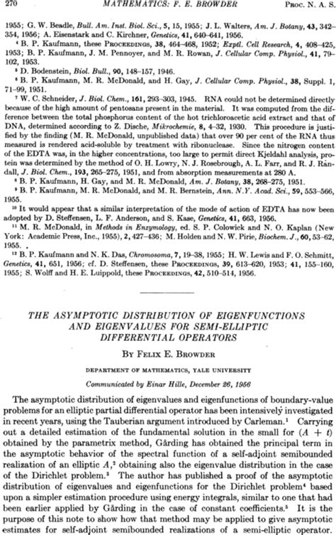 The Asymptotic Distribution Of Eigenfunctions And Eigenvalues For Semi