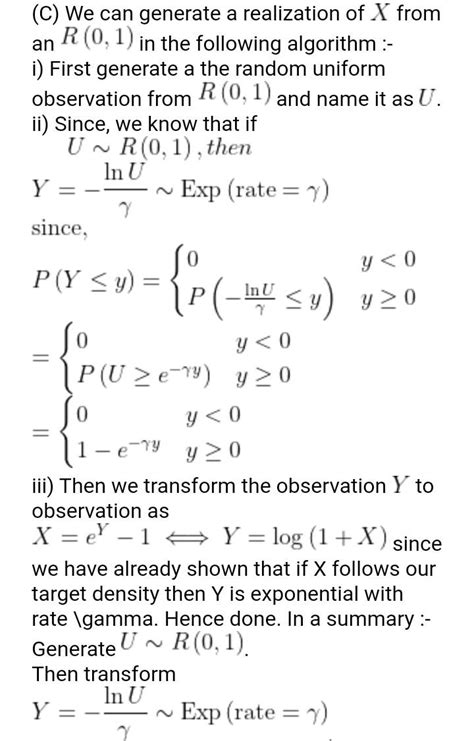 B Use Part C From Question 1 And The Rand Command
