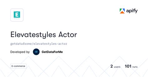 Input · Elevatestyles Actor · Apify