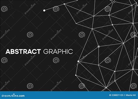 Line And Dot Connection On Black Background Plexus Pattern Illustrate Global Structure With