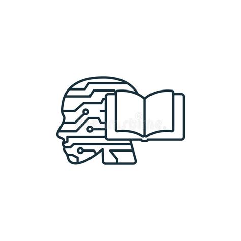 Machine Learning Icon Monochrome Simple Sign From Digitalization Collection Stock Vector