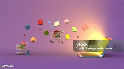 노트북 컴퓨터의 온라인 상점 쇼핑 카트가 빛을 발합니다 3d 렌더링 전자 상거래에 대한 스톡 사진 및 기타 이미지 전자 상거래 폭발 개념 Istock