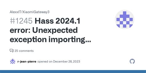 Hass 20241 Error Unexpected Exception Importing Platform Custom