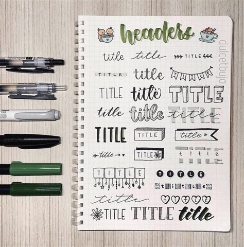 Easy To Draw Headers For Bullet Journals Use These Fun And Creative