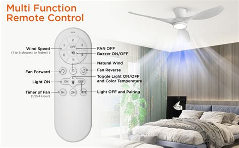 Taloya 52 Inch Ceiling Fans With Lights Remote Control Modern Low