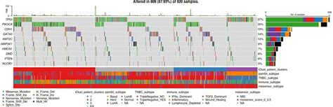 Oncoplot Of Candidate Driver Genes With Patient Clusters And Sample
