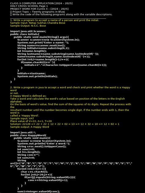 Computer Class 10 Project Full Pdf String Computer Science Boolean Data Type