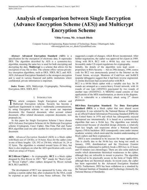 Advance Encryption Scheme Aes
