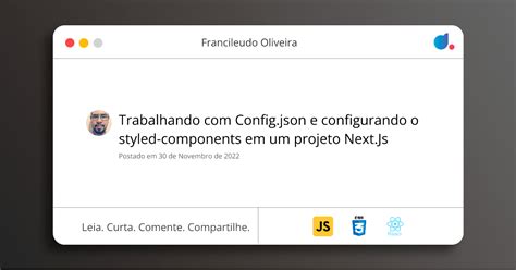 trabalhando com config json e configurando o styled components em um
