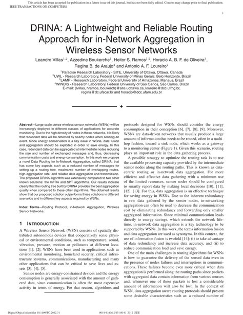 Pdf Drina A Lightweight And Reliable Routing Approach For In Network