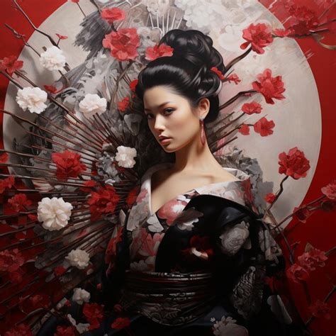 Premium Ai Image Japanese Geisha