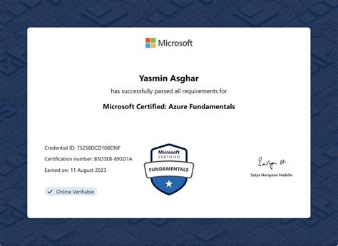 yasmin asghar on linkedin azurecertified azurefundamentals learning