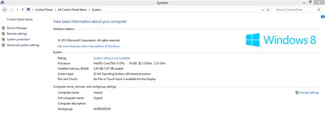 Yaqindlive™ Mengganti Logo System Properties Windows 8