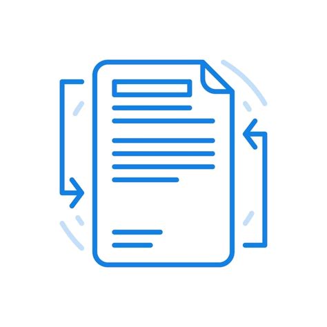 Premium Vector Working With Text Document Vector Line Icon Replacing