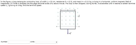 Solved In The Figure A Long Rectangular Conducting Loop Of Chegg