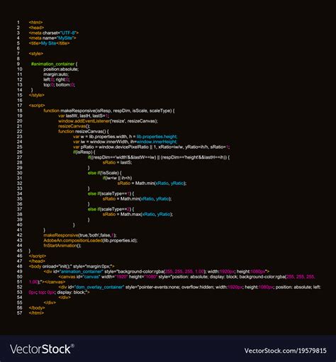 Creative Of Programming Html Royalty Free Vector Image