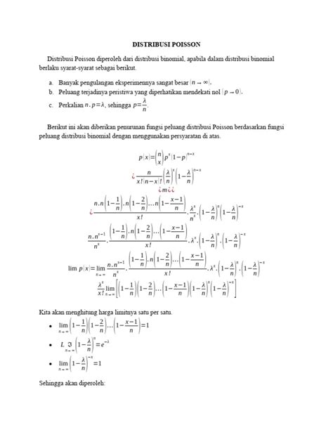 Distribusi Poisson Pdf